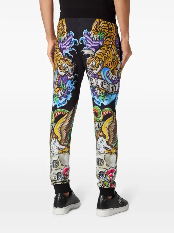 Philipp Plein Tattoo-print Drawstring Track Pants