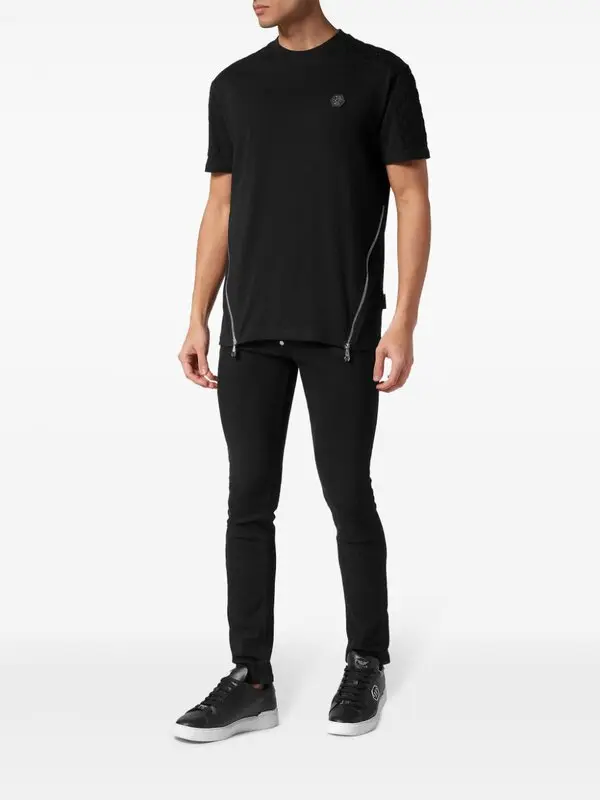 Philipp Plein Zip-detail T-shirt - Black