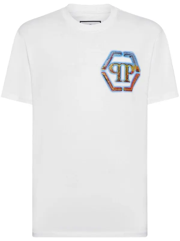 Philipp Plein Logo-embellished Cotton T-shirt - White