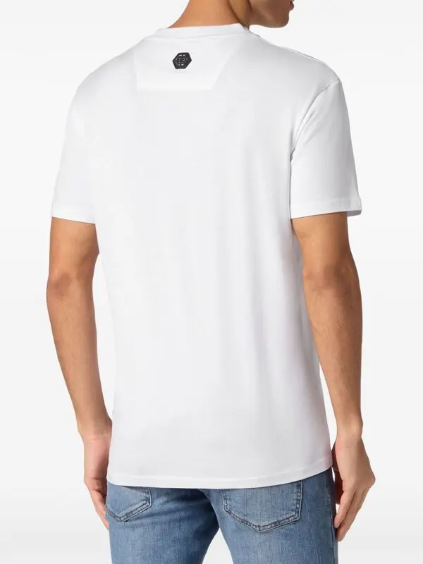 Philipp Plein Logo-embellished Cotton T-shirt - White