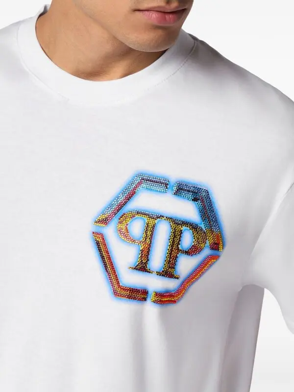 Philipp Plein Logo-embellished Cotton T-shirt - White