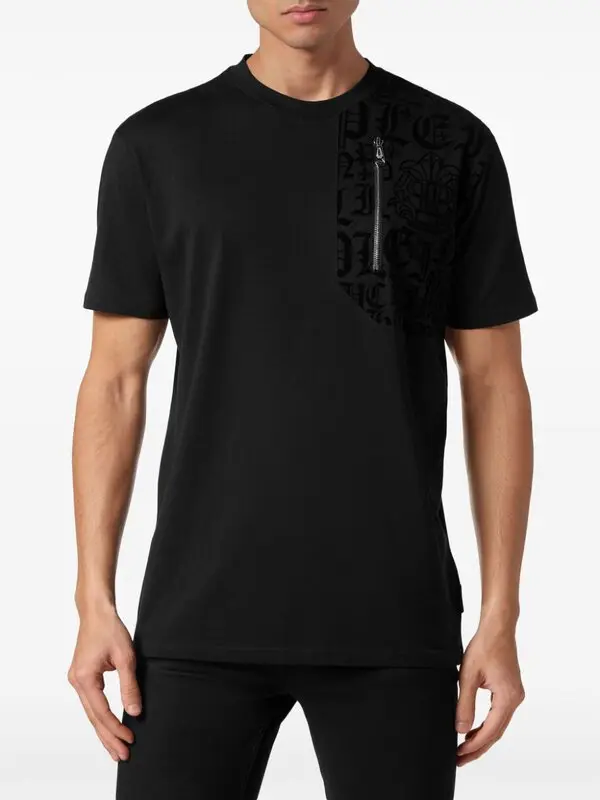 Philipp Plein Logo-panel Zip-detail T-shirt