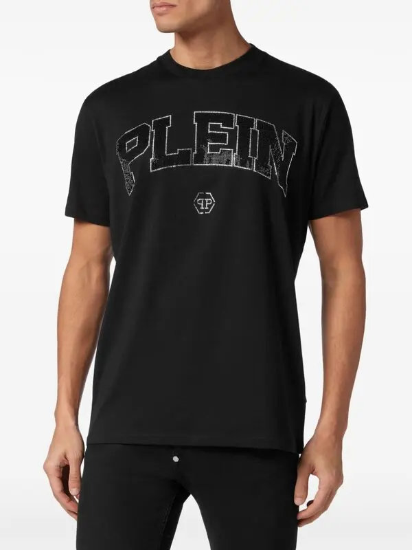 Philipp Plein Logo-Print Cotton T-Shirt In Black - 60% Off