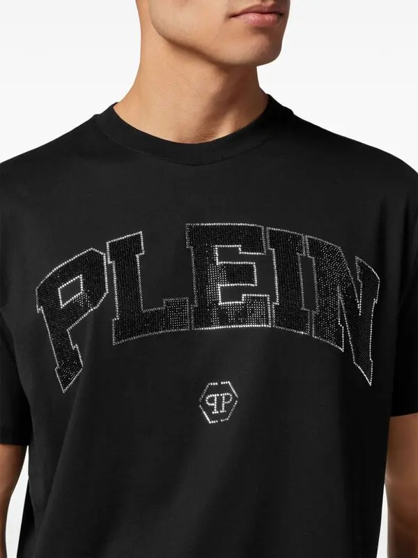 Philipp Plein Logo-Print Cotton T-Shirt In Black - 60% Off