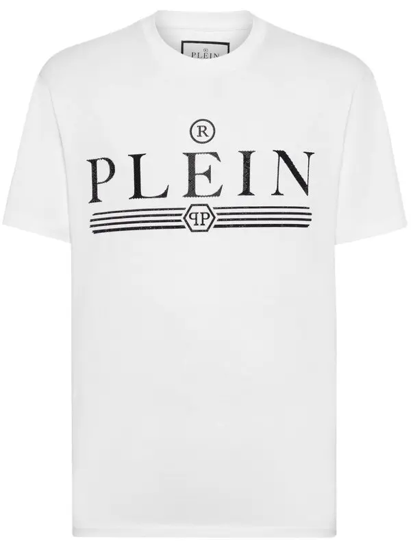 Philipp Plein Logo-embellished Cotton T-shirt - White