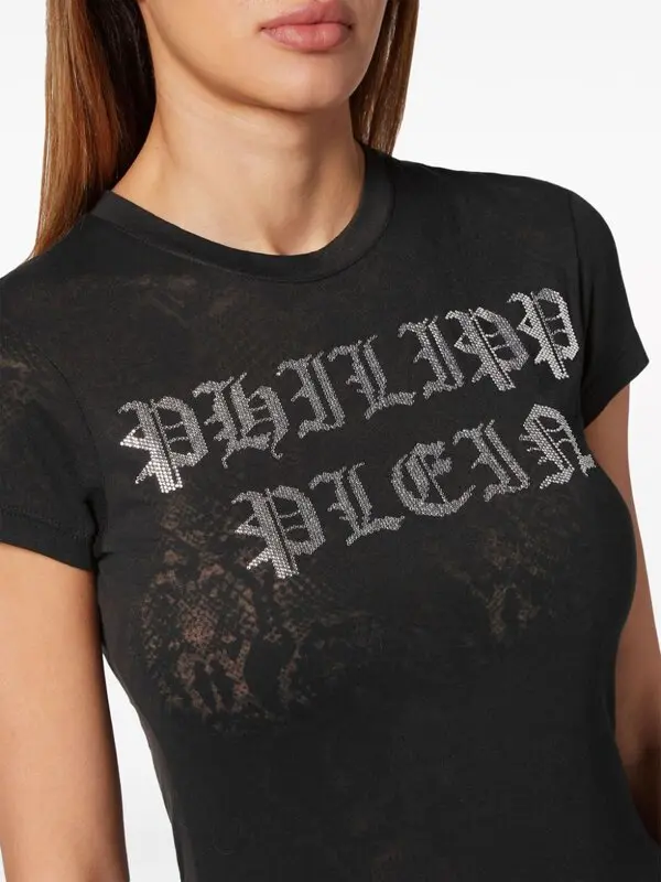 Philipp Plein Crystal-embellished T-shirt - Black