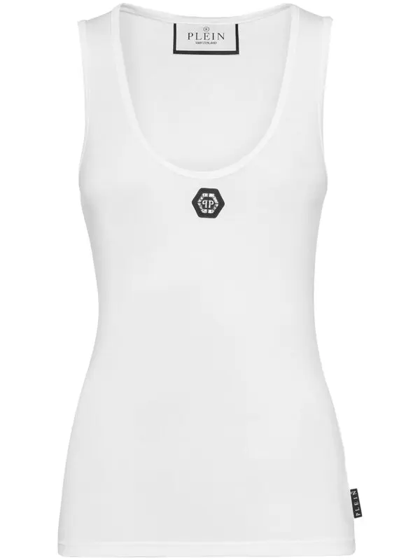 Philipp Plein Logo Tank Top - White