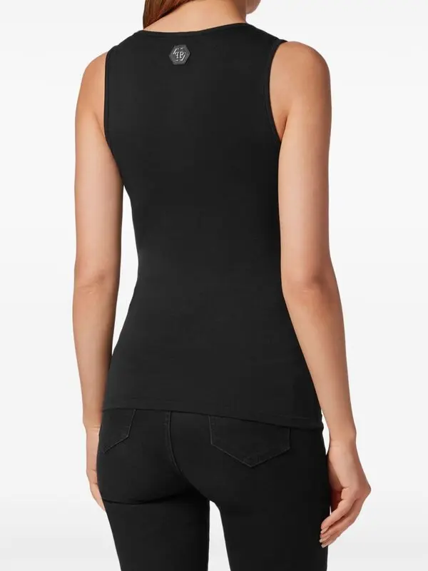 Philipp Plein Crystal-embellished Tank Top - Black