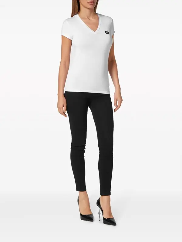 Philipp Plein Logo Appliquéd T-shirt