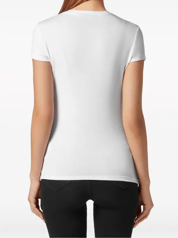 Philipp Plein Logo Appliquéd T-shirt