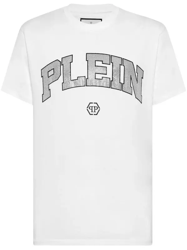 Philipp Plein Logo-embellished Cotton T-shirt - White
