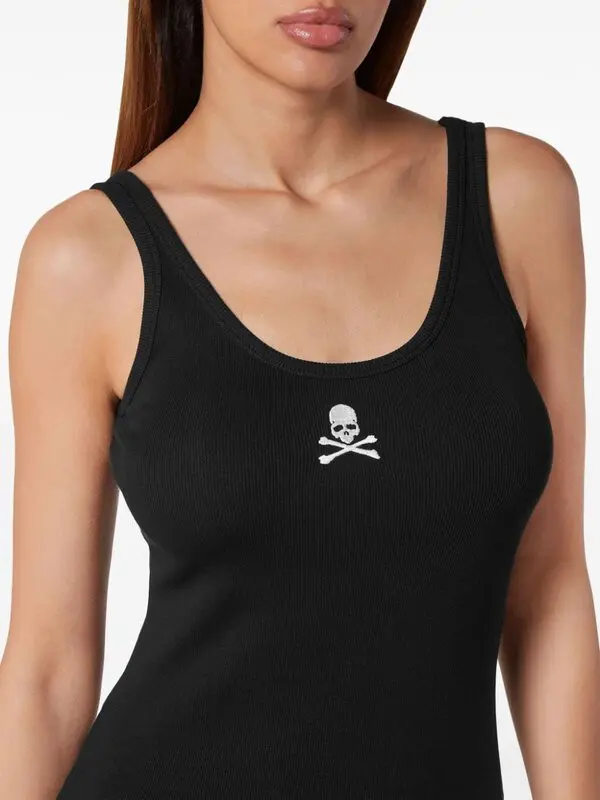 Philipp Plein Skull-embroidered Minidress