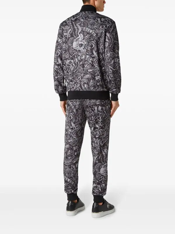 Philipp Plein Tattoo All Over-print Tracksuit Set