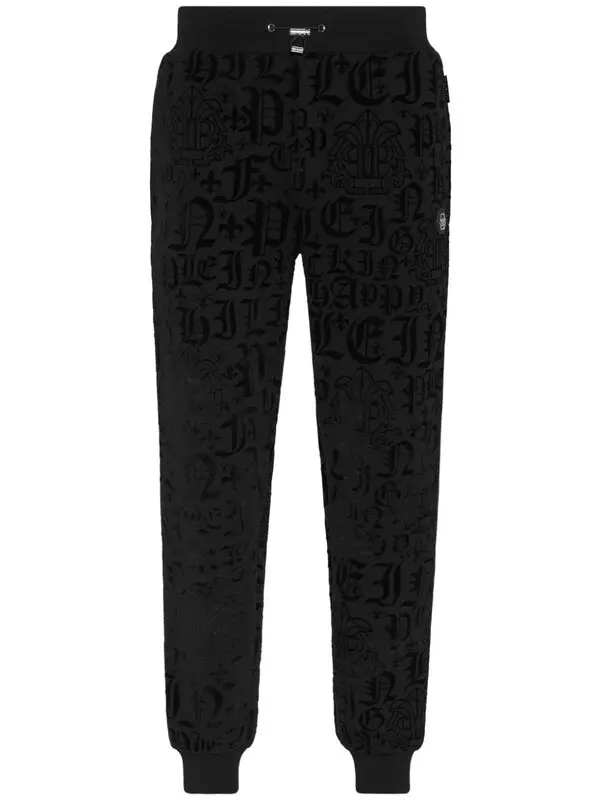 Philipp Plein Gothic-print Drawstring-waist Track Pants