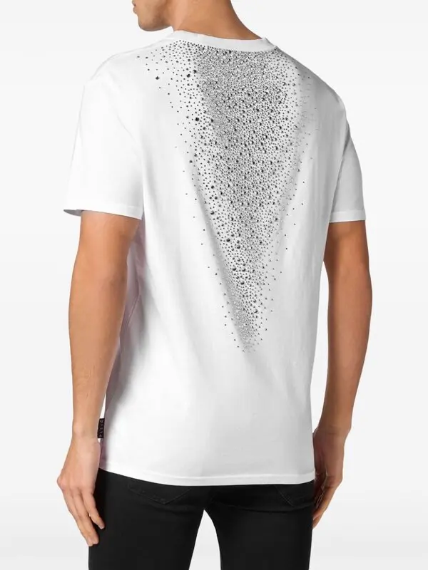 Philipp Plein Crystal-embellished Cotton T-shirt - White