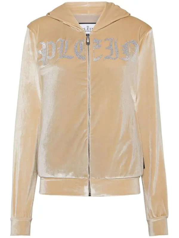 Philipp Plein Gothic Plein Velour Hoodie