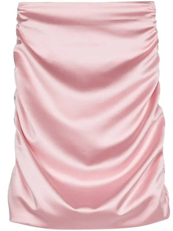 Fiorucci Ruched Detail Satin Skirt