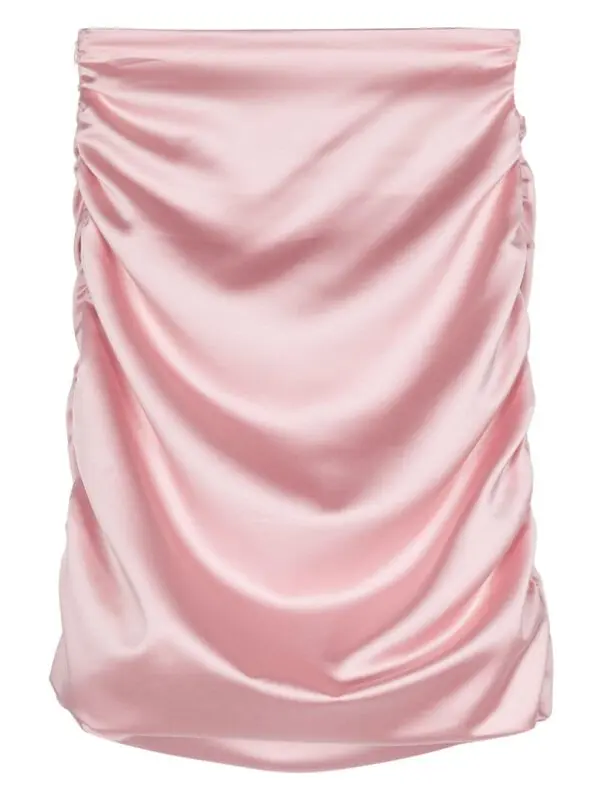 Fiorucci Ruched Detail Satin Skirt