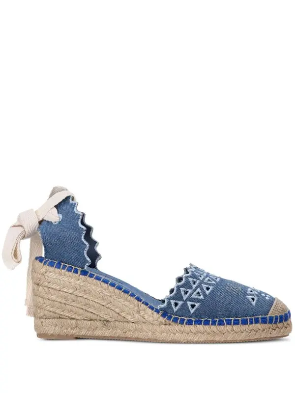 Karl Lagerfeld Kamini Cut-out Espadrilles - Blue