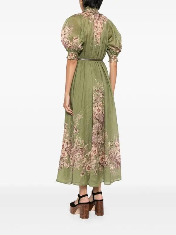 zimmermann silk swing maxi dress Zimmermann Ottie Swing Maxi Dress In Green - 53% Off