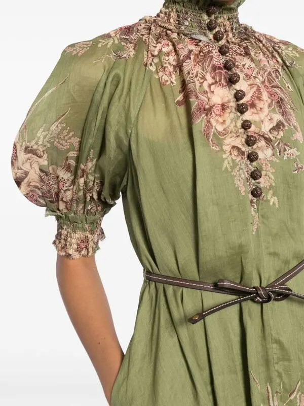 zimmermann silk swing maxi dress Zimmermann Alight Swing Maxi Dress in Tan Flora