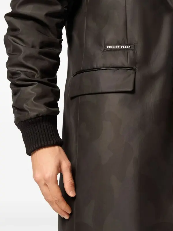 Philipp Plein Layered Camouflage-patterned Coat