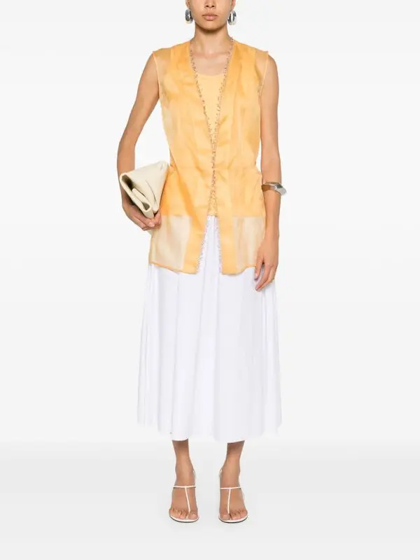 Fabiana Filippi Bead-detailed Sheer Top