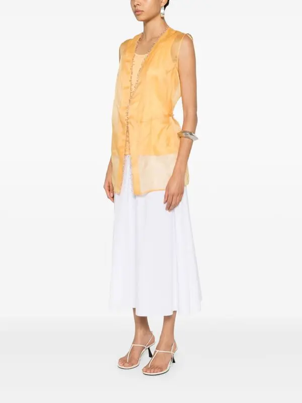 Fabiana Filippi Bead-detailed Sheer Top