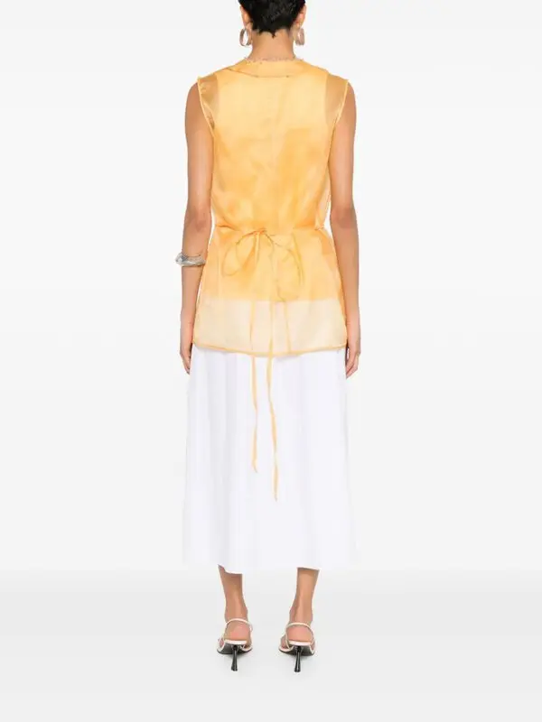 Fabiana Filippi Bead-detailed Sheer Top