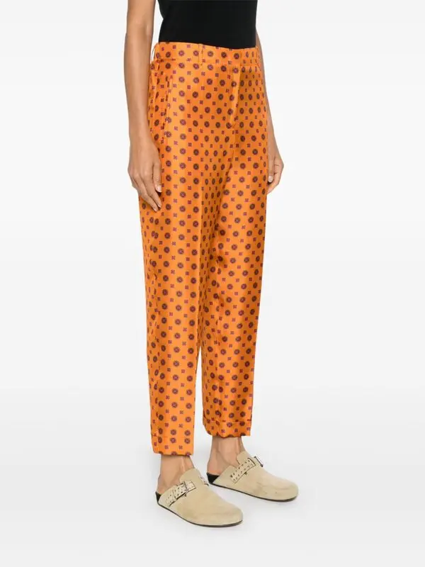 Alberto Biani Geometric-print Tapered Trousers