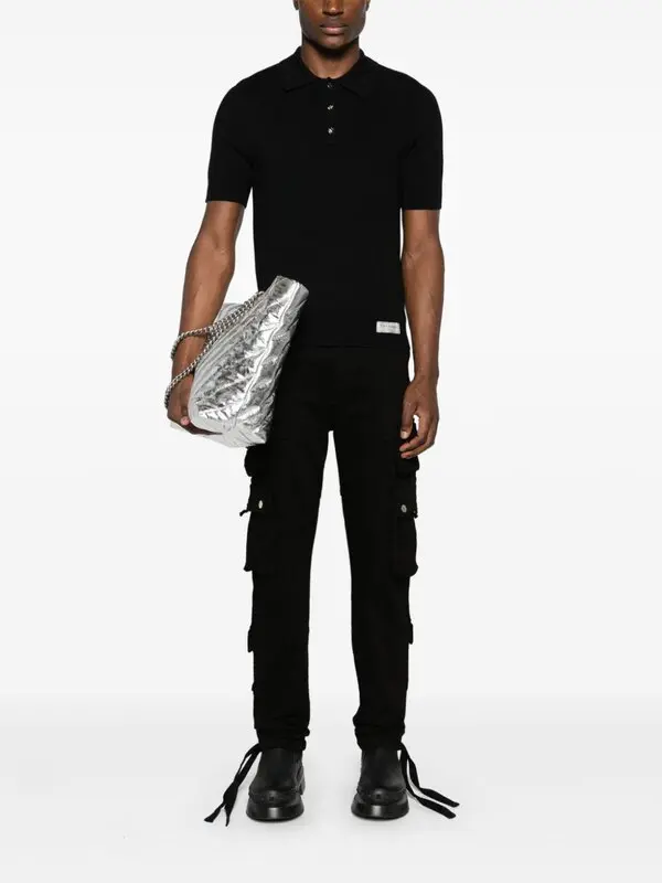 Balmain Short-sleeve Merino Polo Shirt