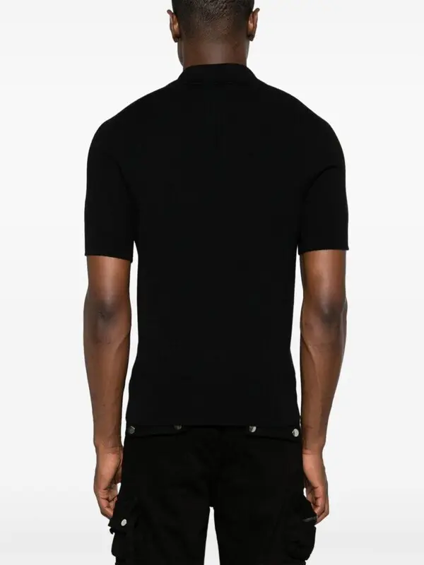 Balmain Short-sleeve Merino Polo Shirt