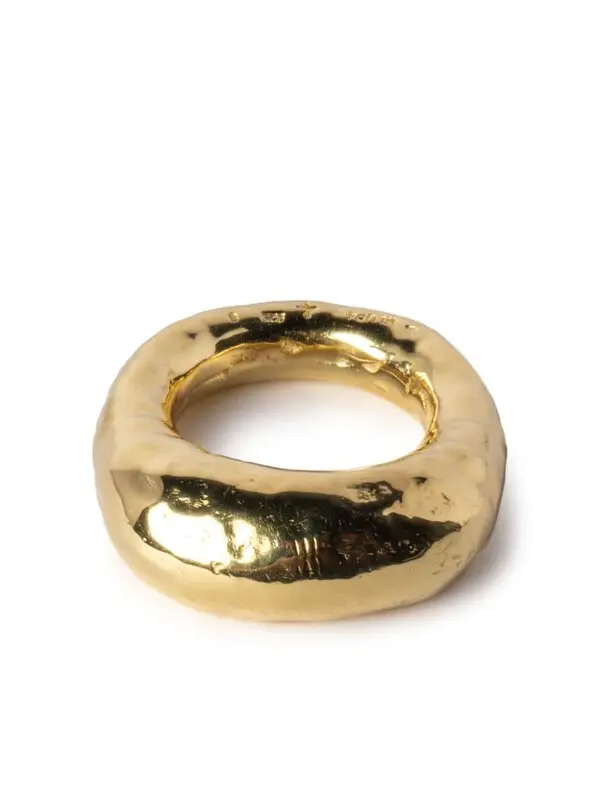 PARTS OF FOUR Mountain Hammered-effect Ring - Gold