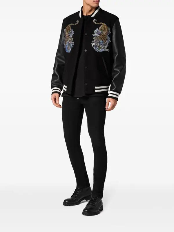 Philipp Plein Tiger-print Bomber Jacket