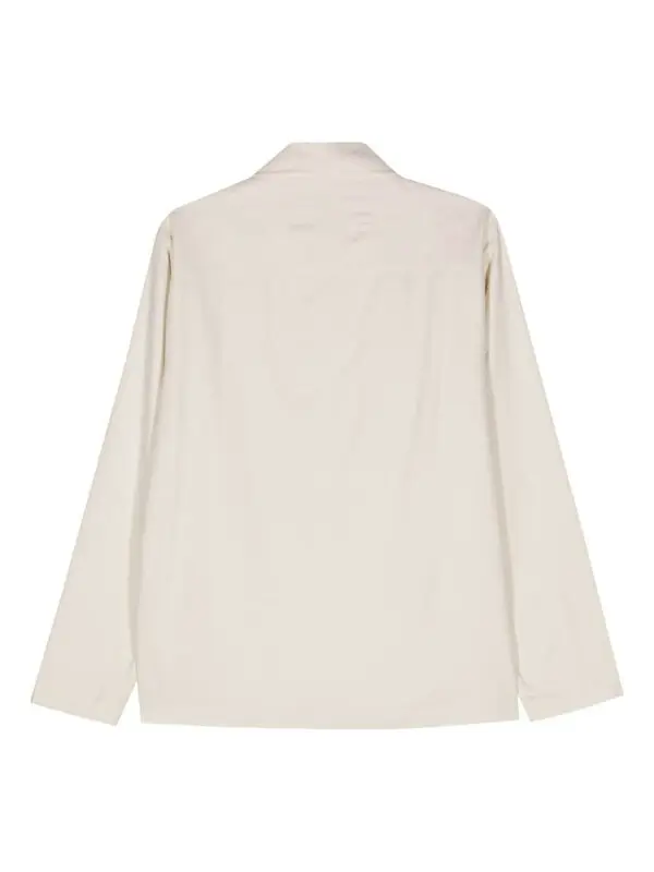 ANOTHER ASPECT Cutaway-collar Raw-silk Shirt