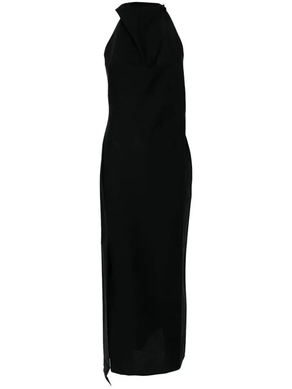 RÓHE Halterneck Virgin Wool Maxi Dress