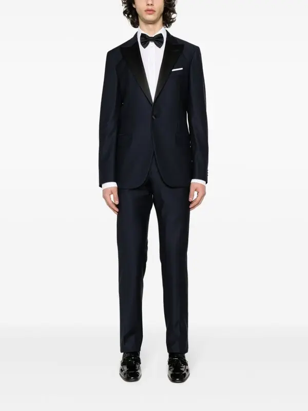 Boglioli Interlock-twill Virgin-wool Suit - Blue