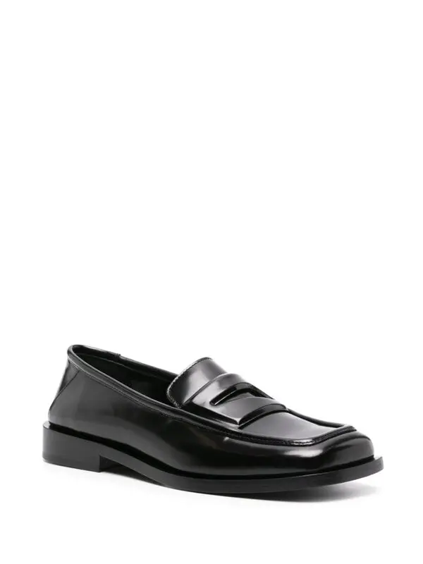 Attico Amanda Leather Loafers - Black