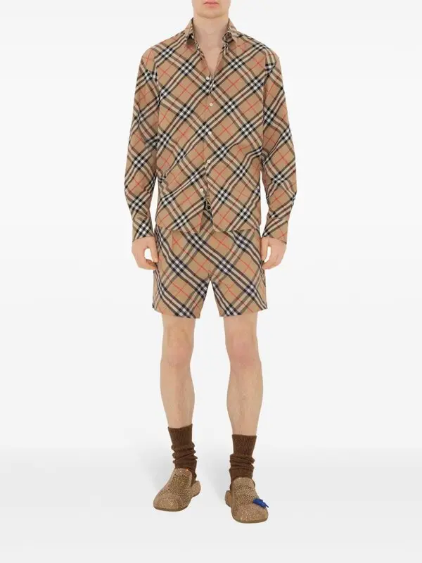 Burberry Check-pattern Swim Shorts - Neutrals