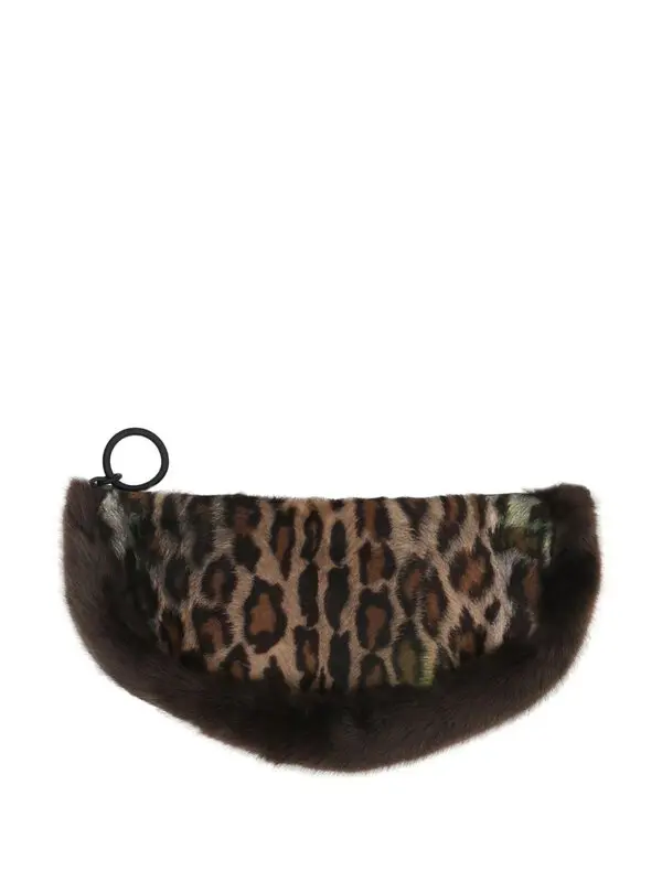 INNERRAUM Faux-fur Leopard Shoulder Bag