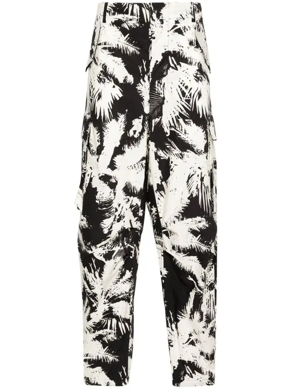 LANEUS Printed Cotton Trousers