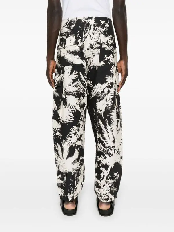 LANEUS Printed Cotton Trousers