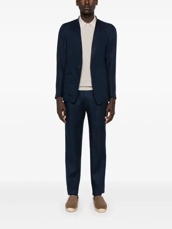 Tagliatore Single-breasted Linen Blazer