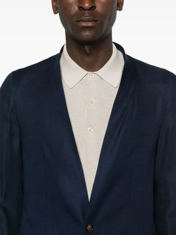 Tagliatore Single-breasted Linen Blazer