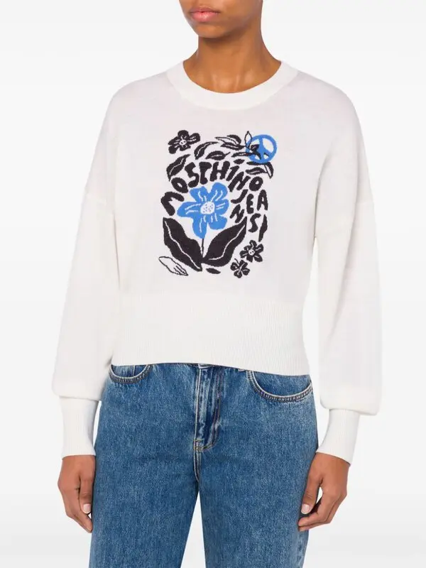 Moschino Floral-intarsia Wool Jumper