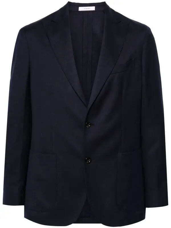 Boglioli Textured Finish Single-breasted Blazer