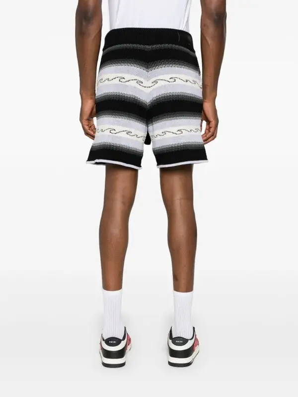 Amiri Wave Baja Knitted Shorts