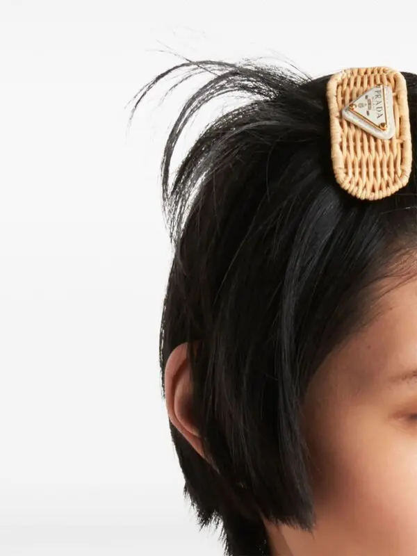 Prada Raffia Hair Clip