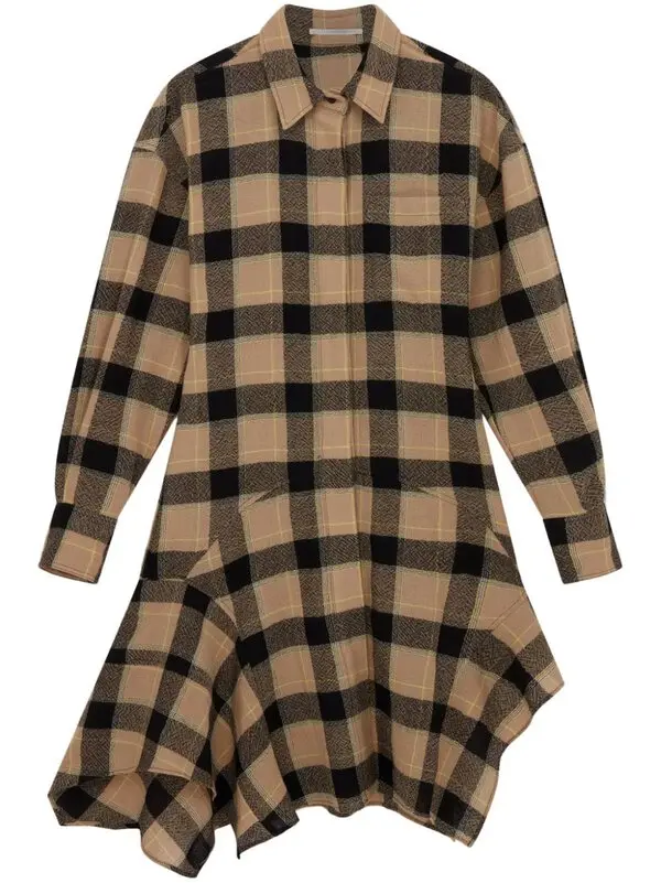 Stella McCartney Check-pattern Wool Shirt Dress