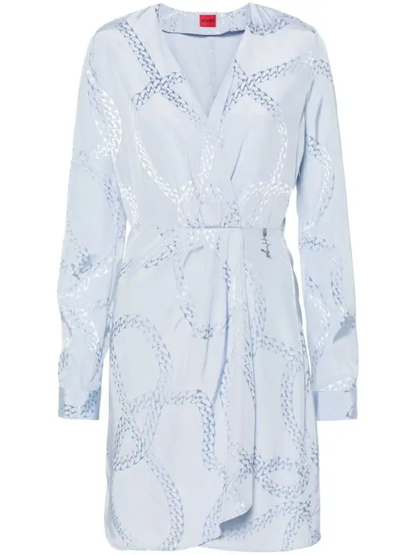 Hugo Kanelo Jacquard Minidress - Blue